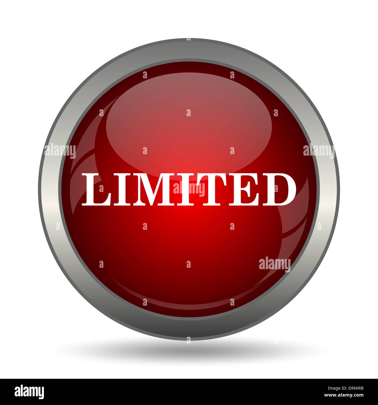 Limited icon. Internet button on white background Stock Photo - Alamy