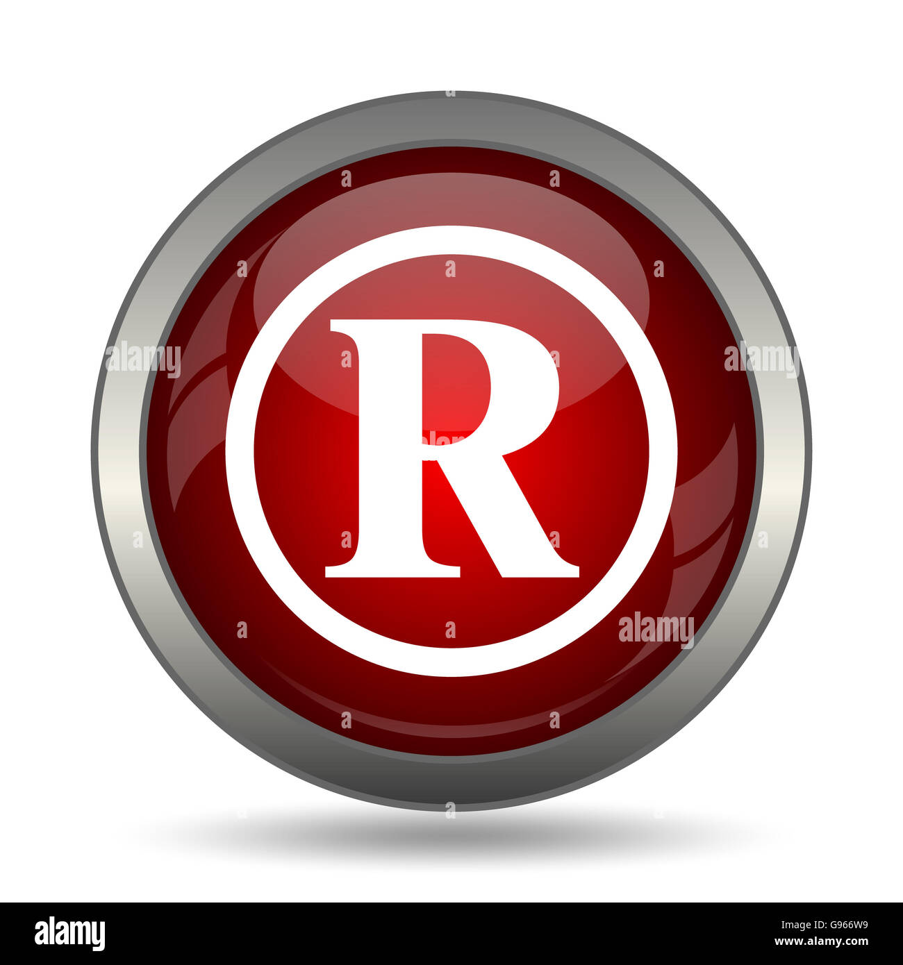 Registered mark icon. Internet button on white background Stock Photo ...