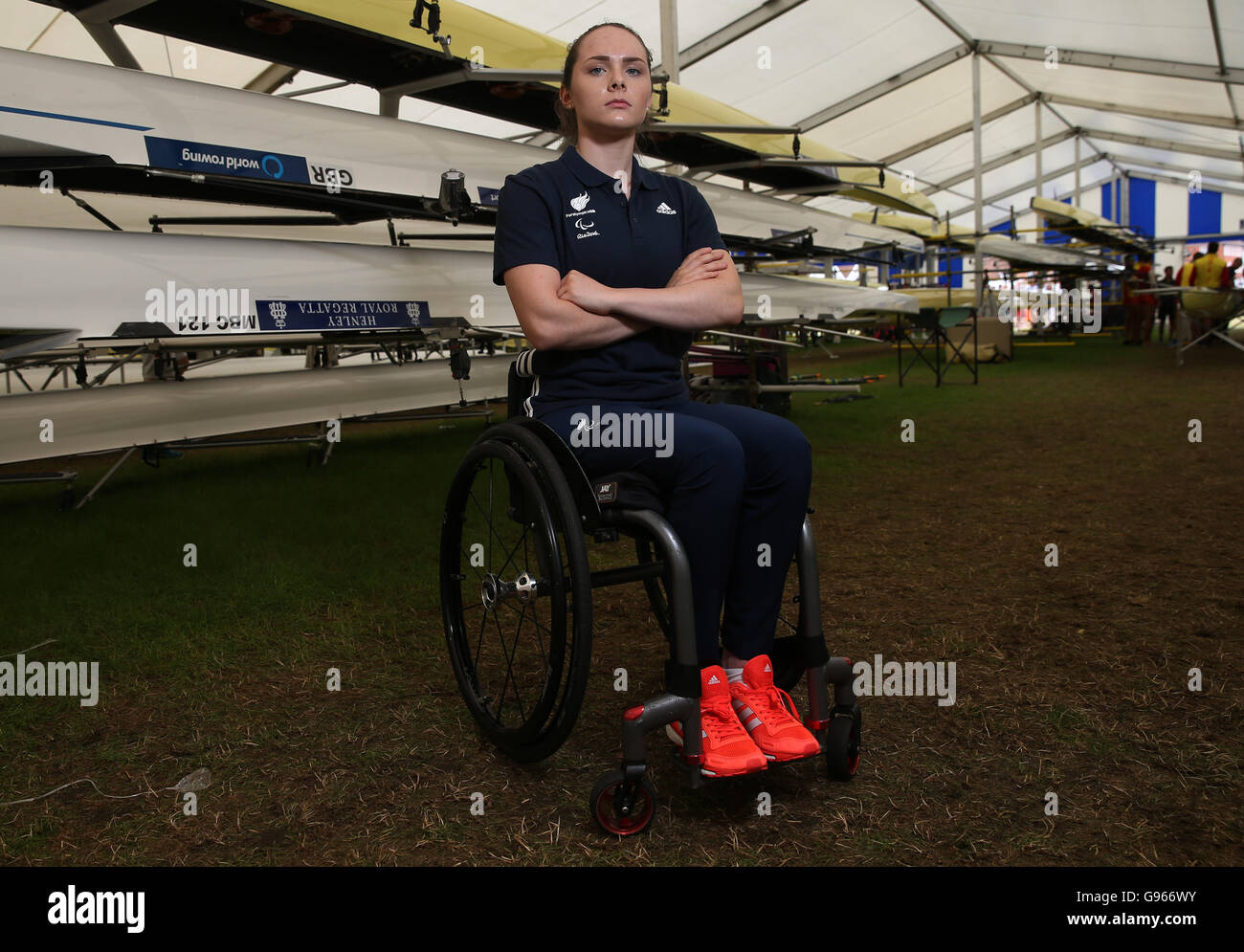 Lauren Rowles during the ParalympicsGB Rowing team announcement Stock ...