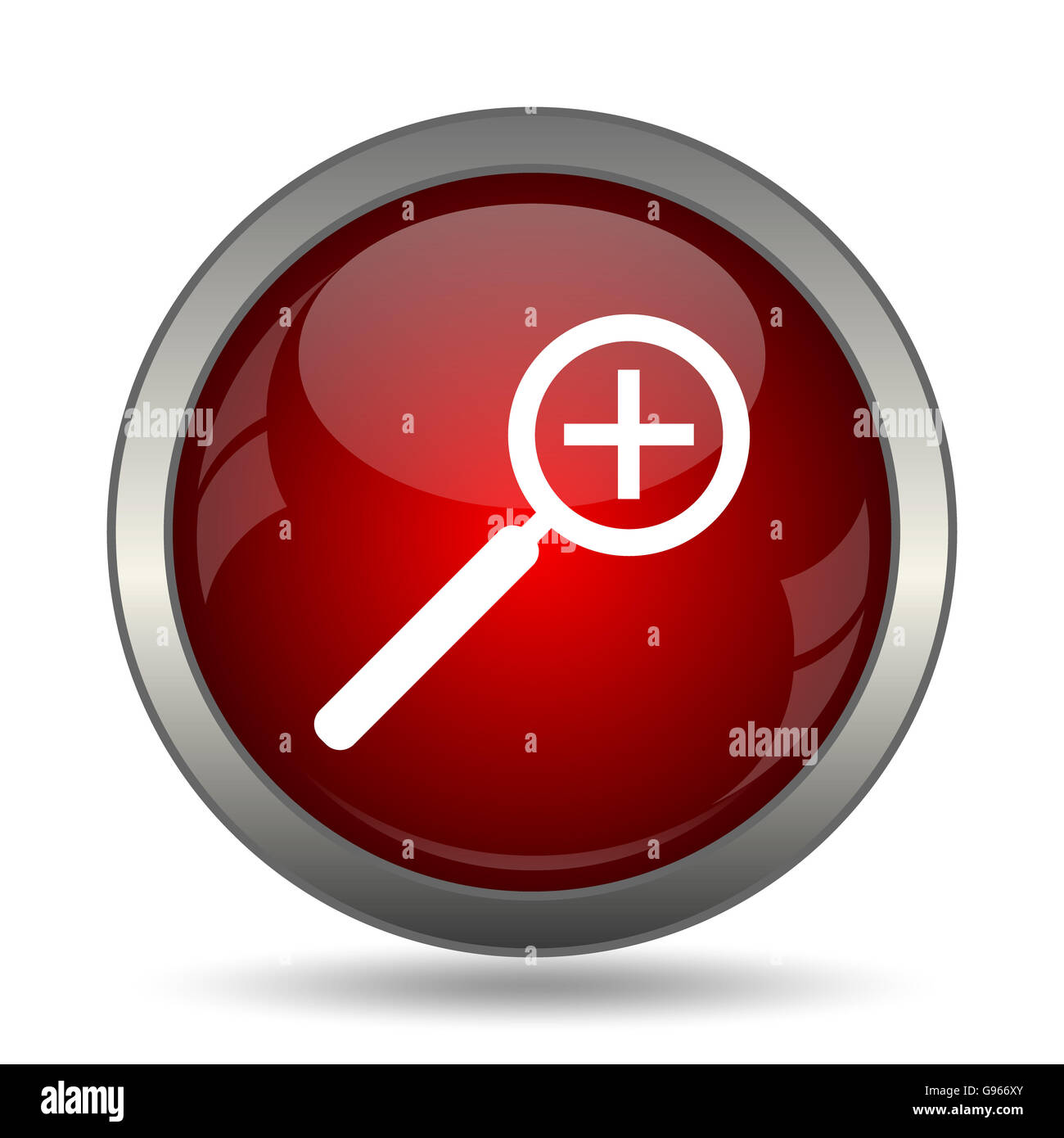 Zoom in icon. Internet button on white background Stock Photo - Alamy