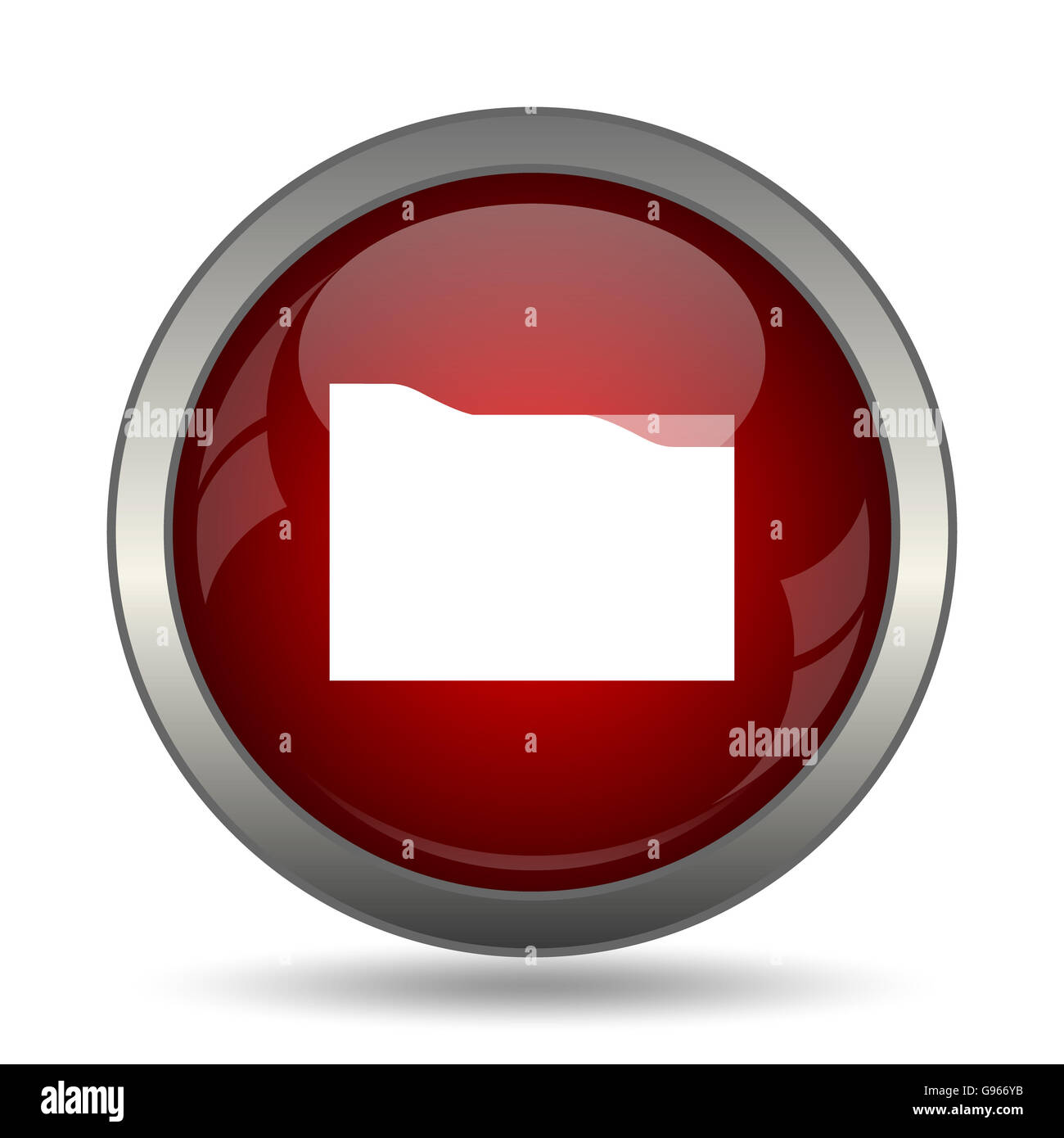 Folder icon. Internet button on white background Stock Photo - Alamy