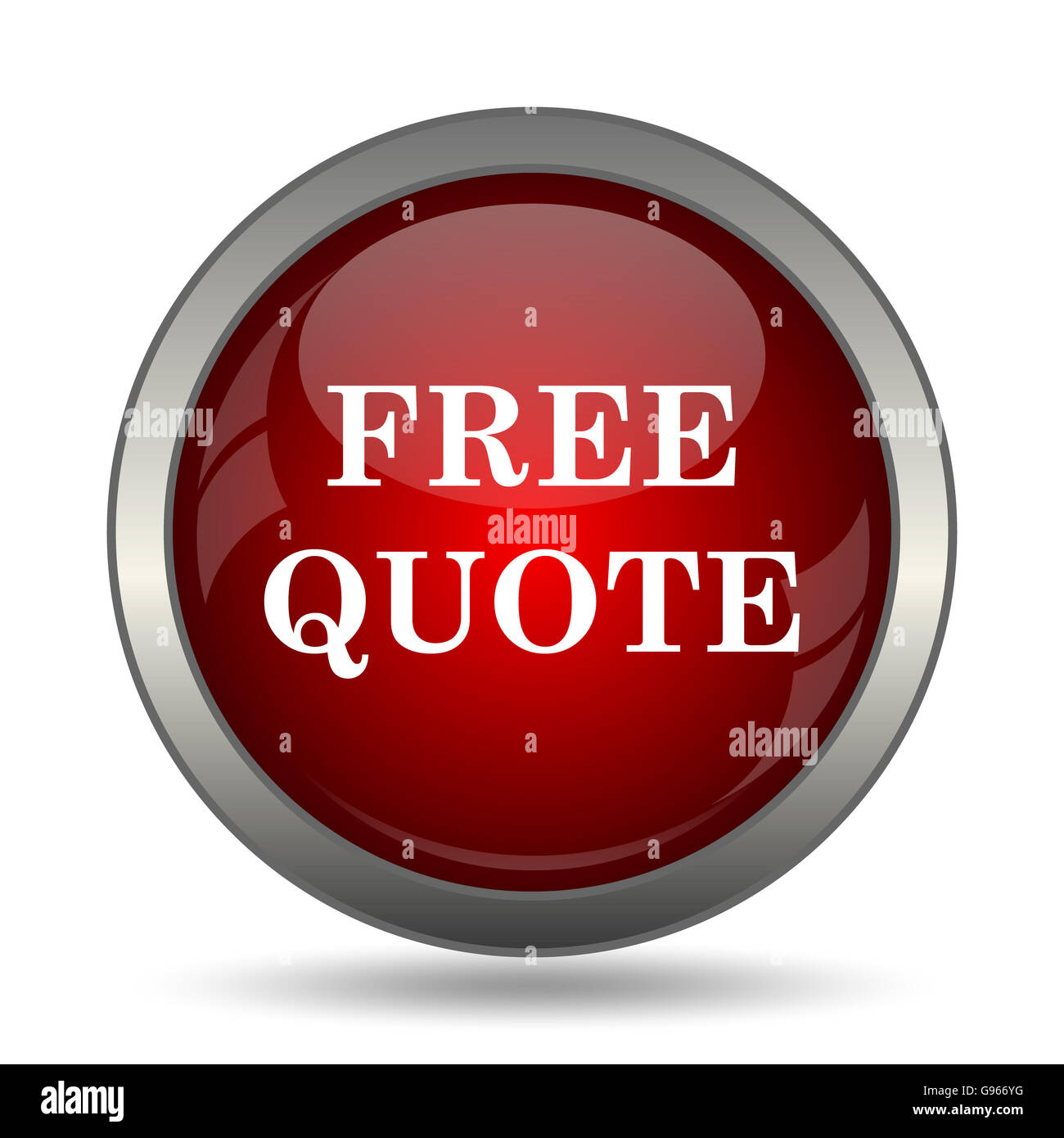 Free quote icon. Internet button on white background Stock Photo - Alamy