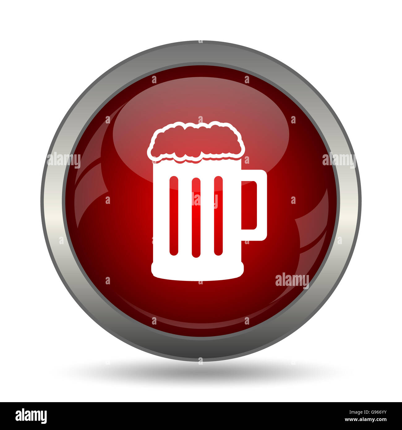 Beer icon. Internet button on white background Stock Photo - Alamy