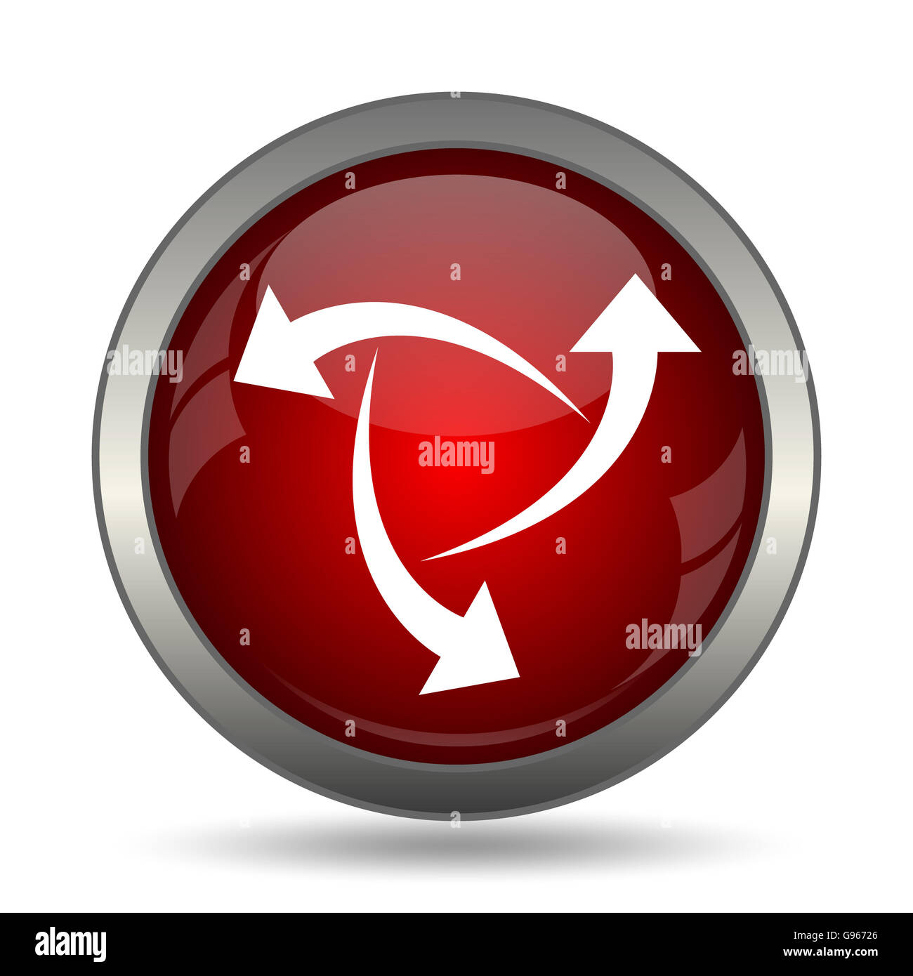 Change icon. Internet button on white background Stock Photo - Alamy