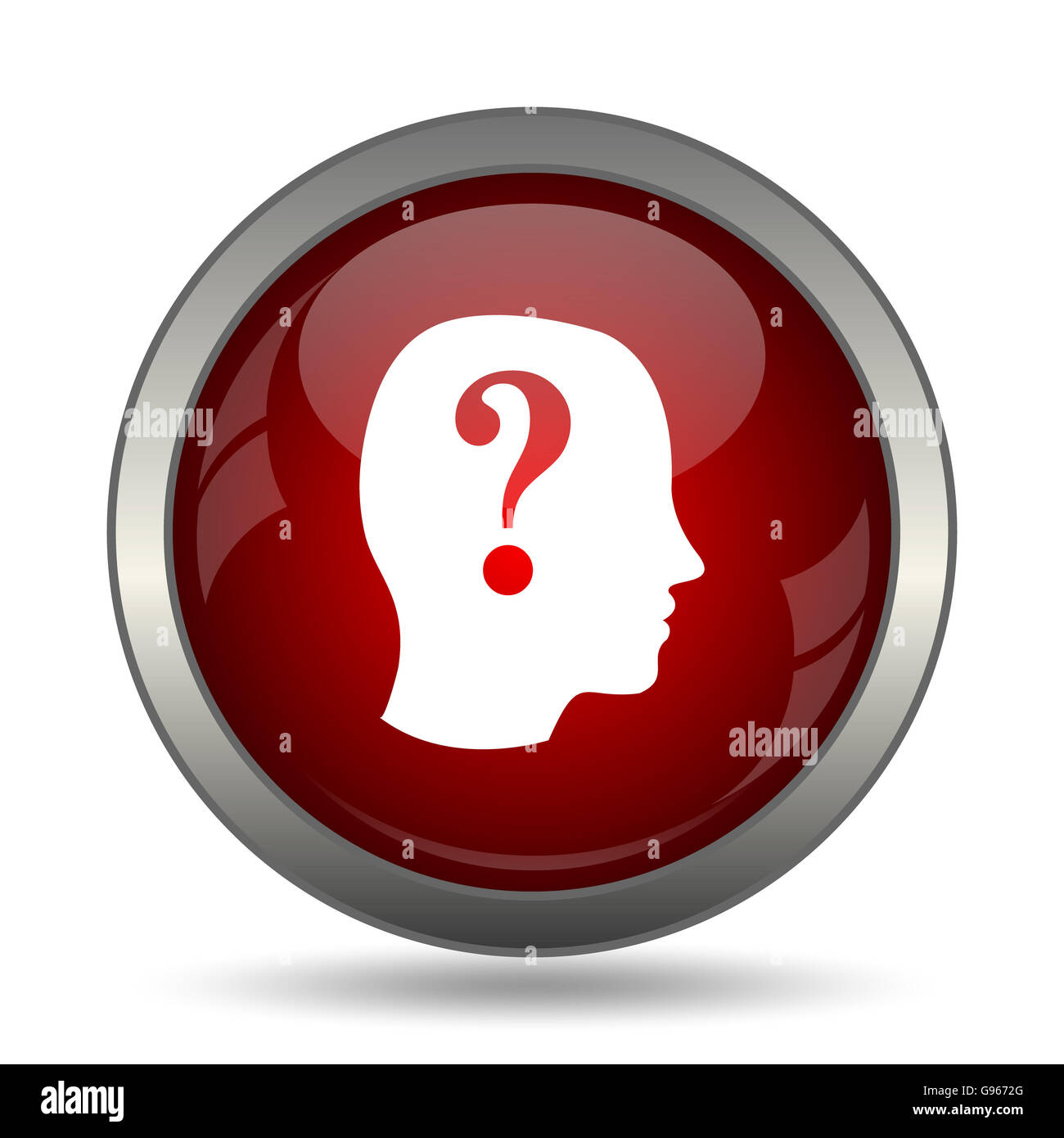 Quiz icon. Internet button on white background Stock Photo - Alamy