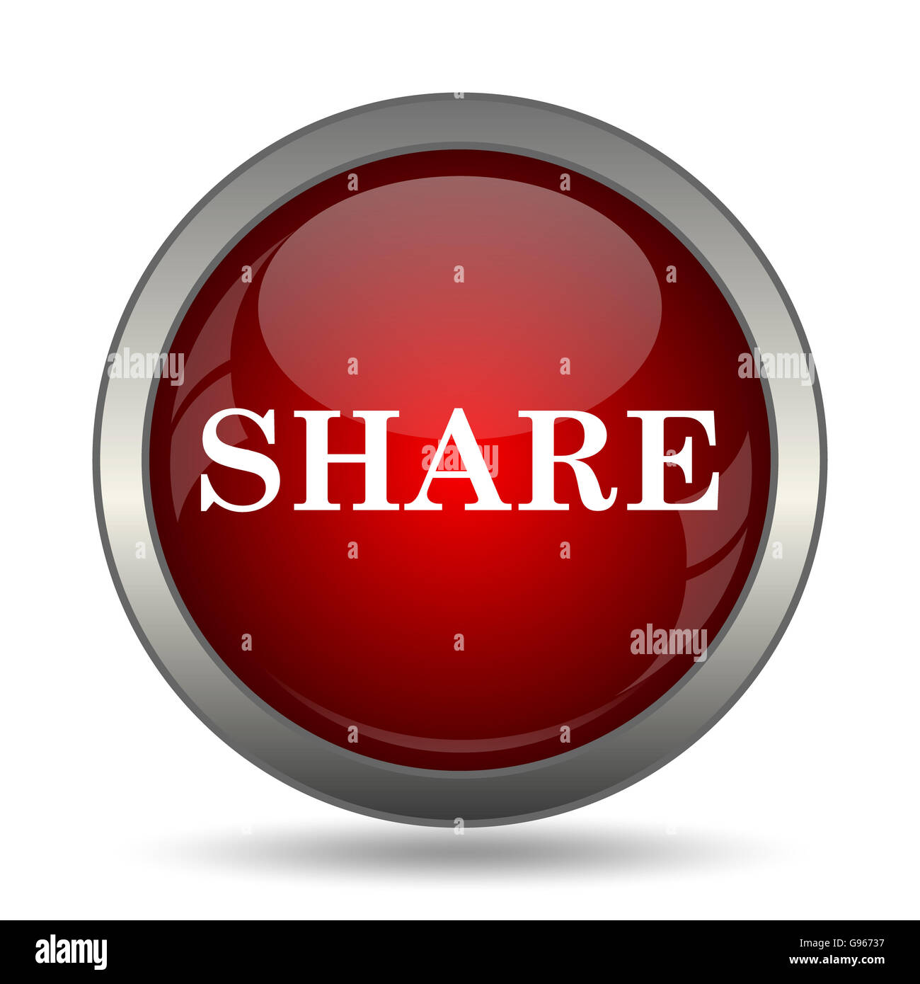 Share icon. Internet button on white background Stock Photo - Alamy