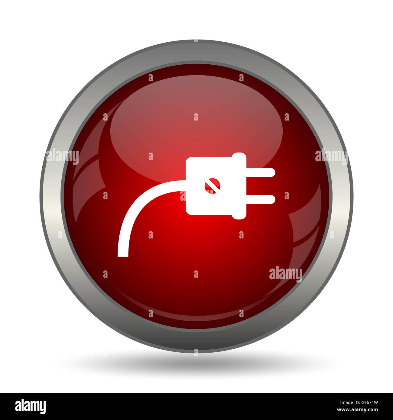 Plug icon. Internet button on white background Stock Photo - Alamy