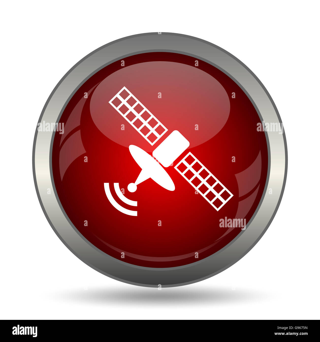 Antenna icon. Internet button on white background Stock Photo - Alamy