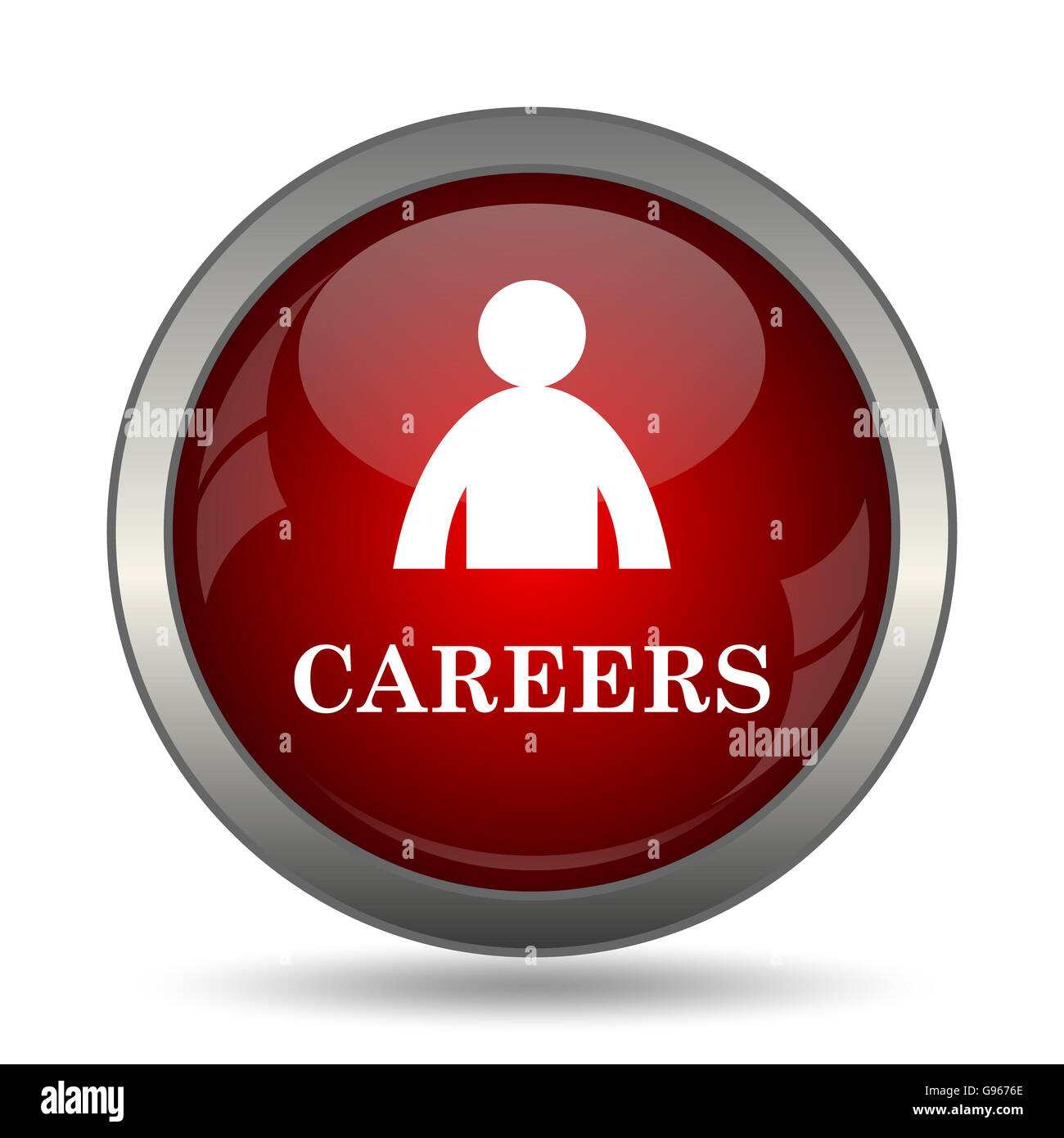 Careers icon. Internet button on white background Stock Photo - Alamy