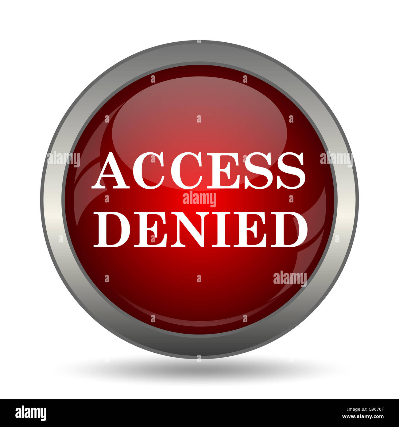 Access denied icon. Internet button on white background Stock Photo - Alamy