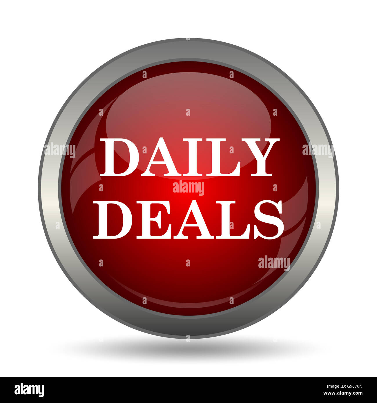 Daily deals icon. Internet button on white background Stock Photo - Alamy