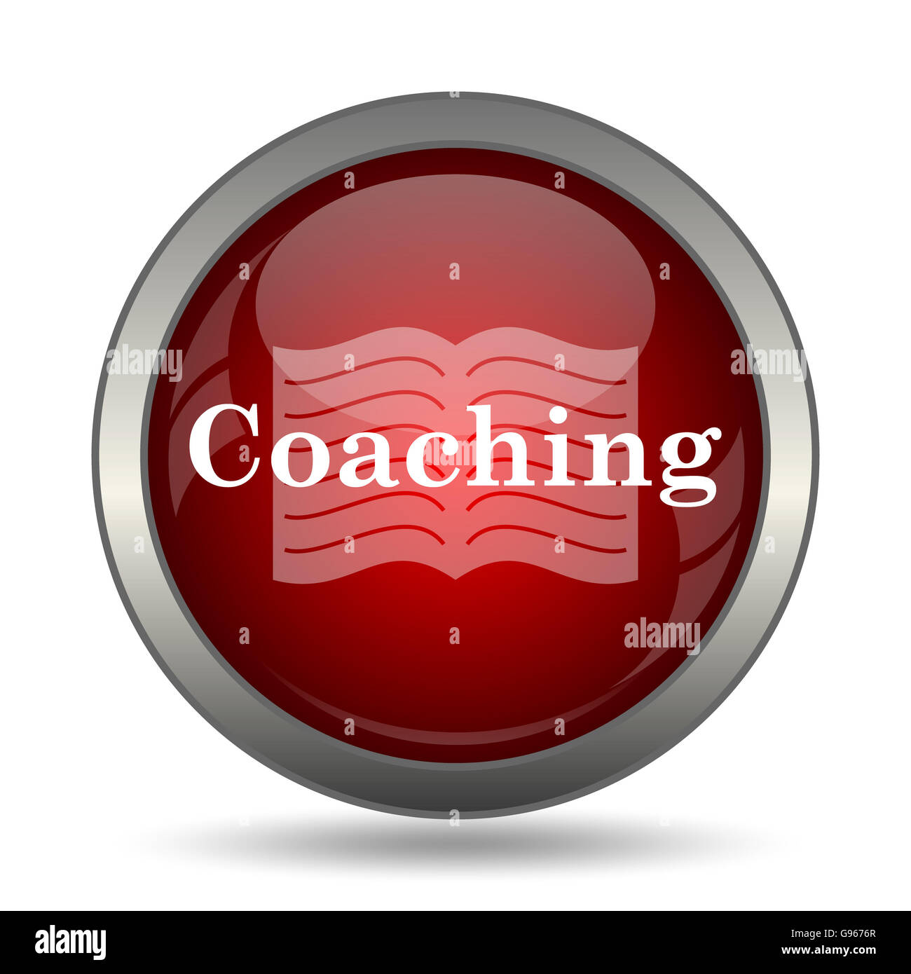 Coaching icon. Internet button on white background Stock Photo - Alamy