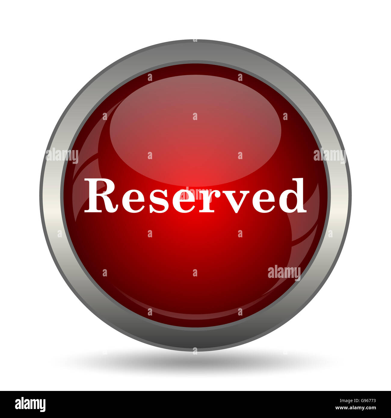 Reserved icon. Internet button on white background Stock Photo - Alamy