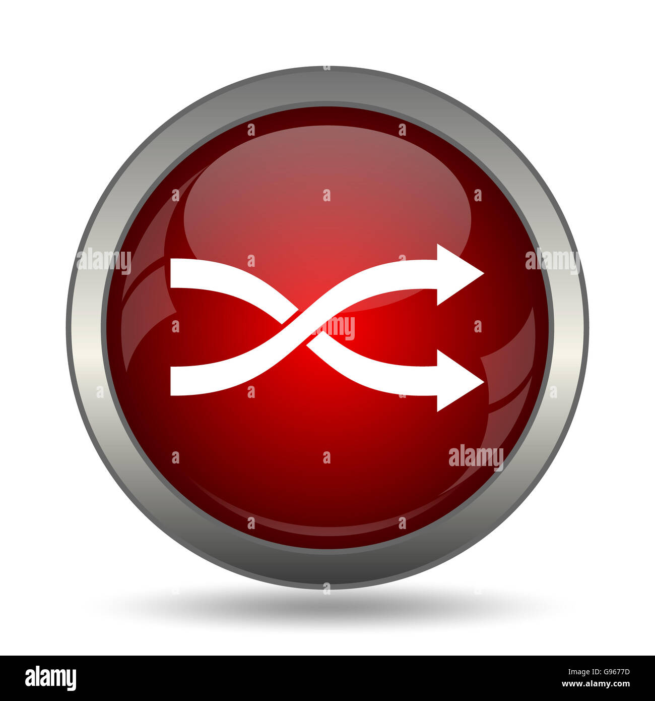 Shuffle icon. Internet button on white background Stock Photo - Alamy