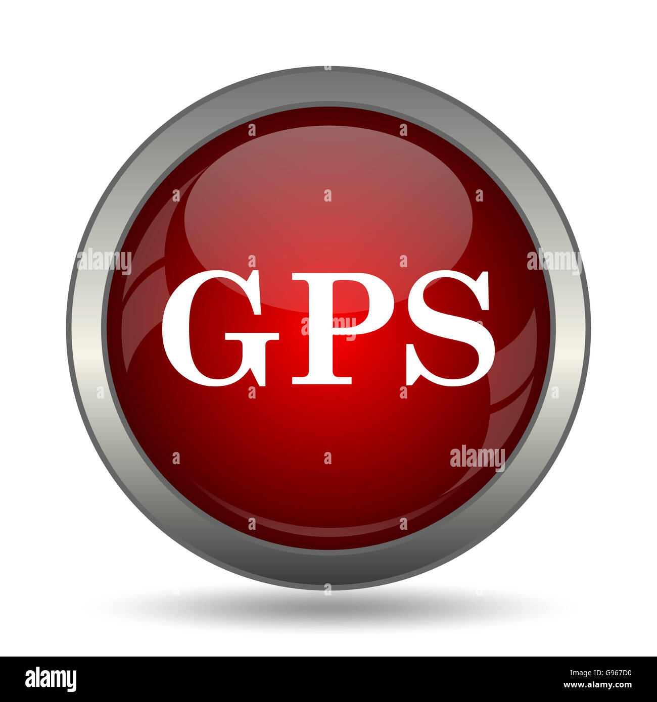 GPS icon. Internet button on white background Stock Photo - Alamy