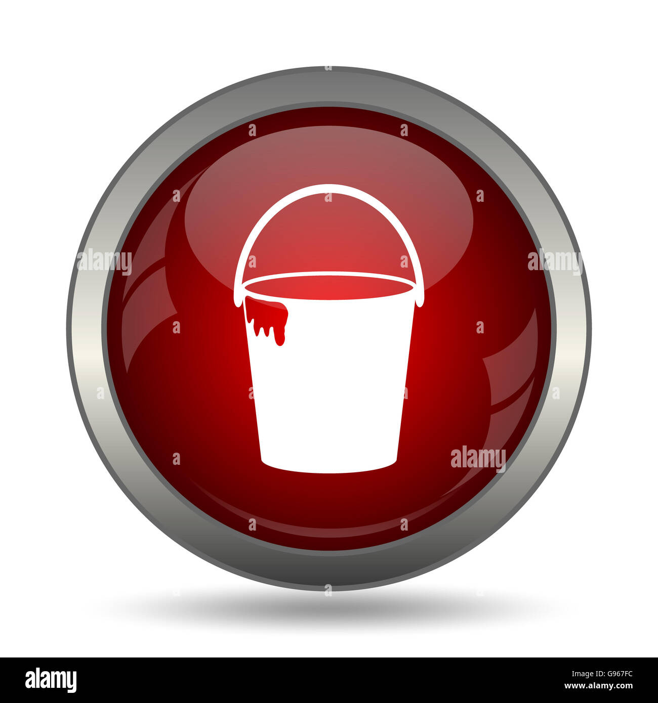 Bucket icon. Internet button on white background Stock Photo - Alamy