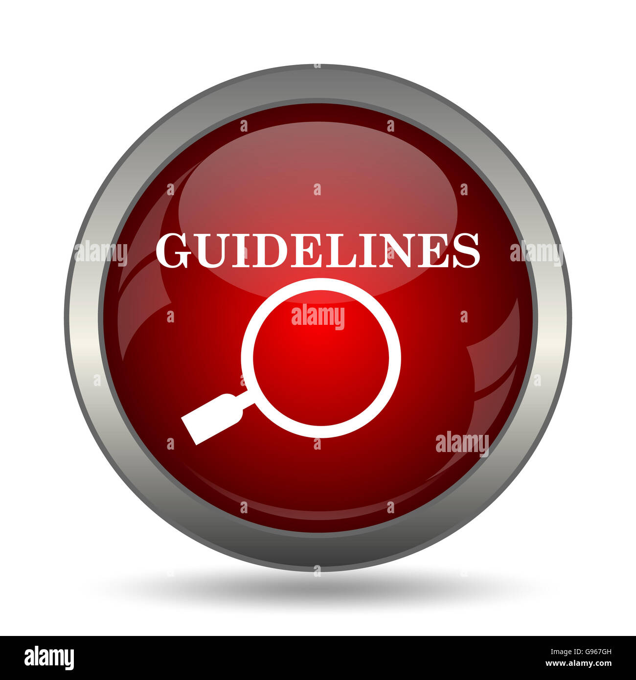 Guidelines icon. Internet button on white background Stock Photo - Alamy