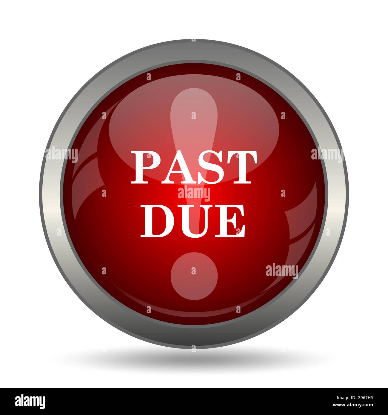 Past due icon. Internet button on white background Stock Photo - Alamy