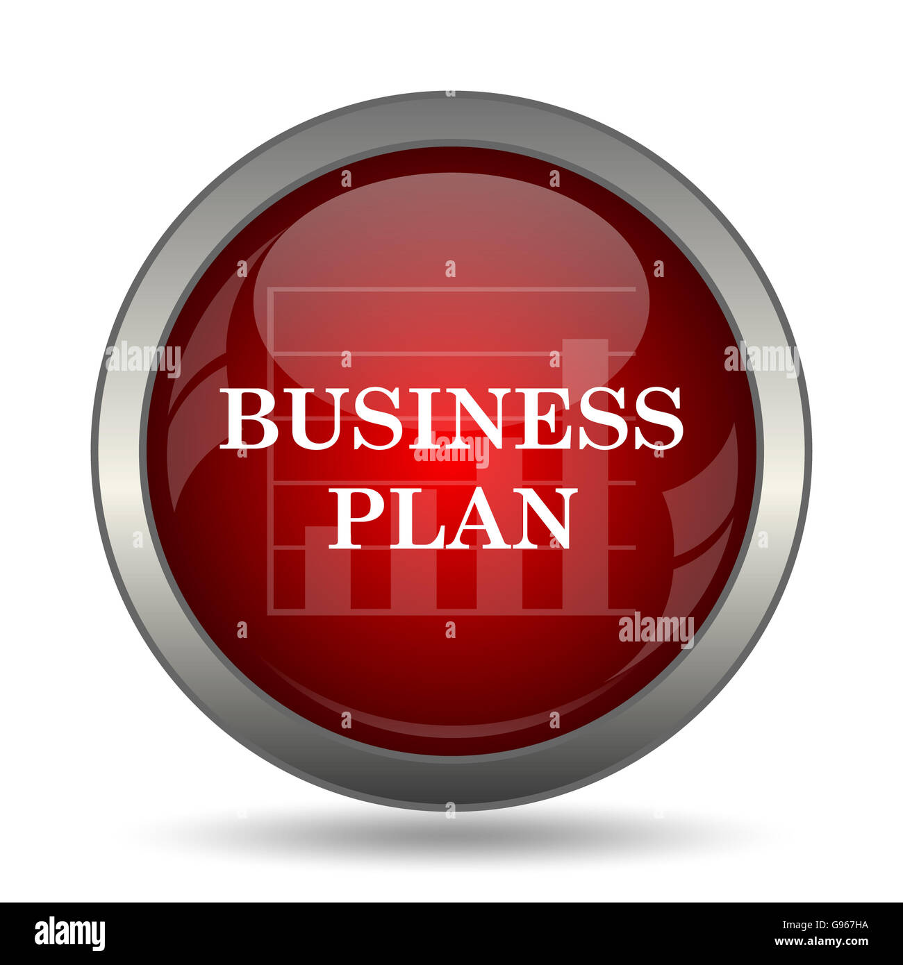 Business plan icon. Internet button on white background Stock Photo - Alamy