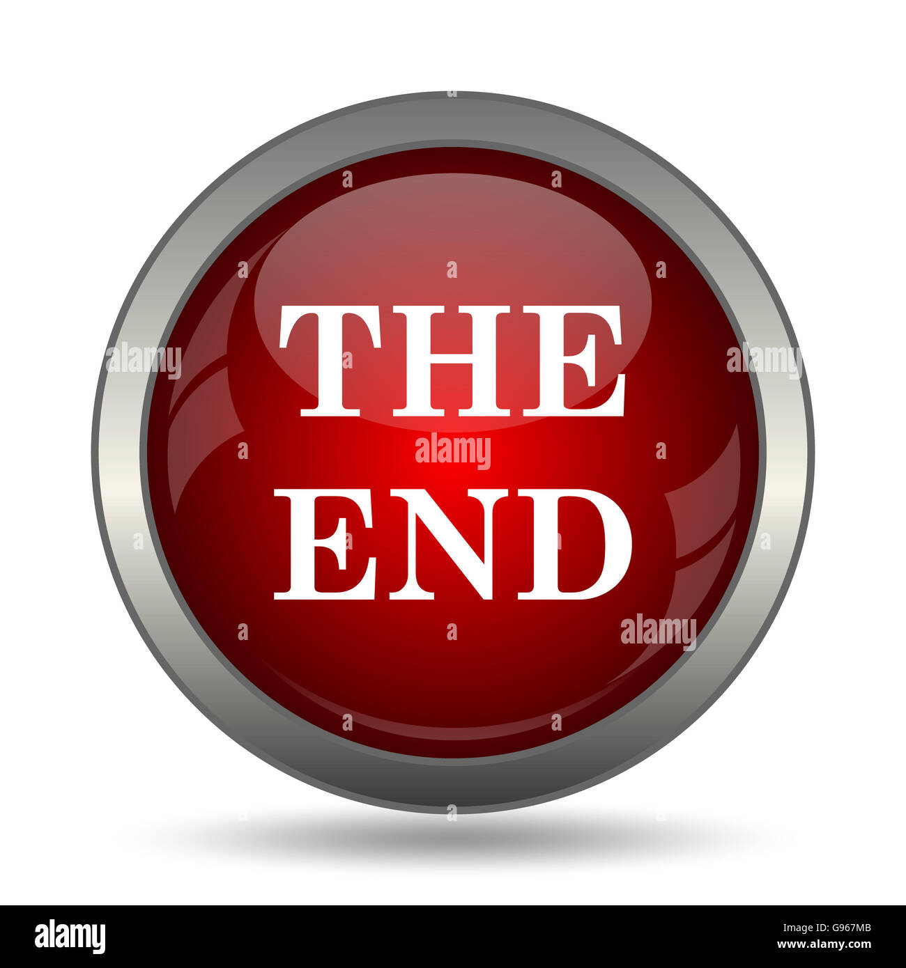 The End icon. Internet button on white background Stock Photo - Alamy