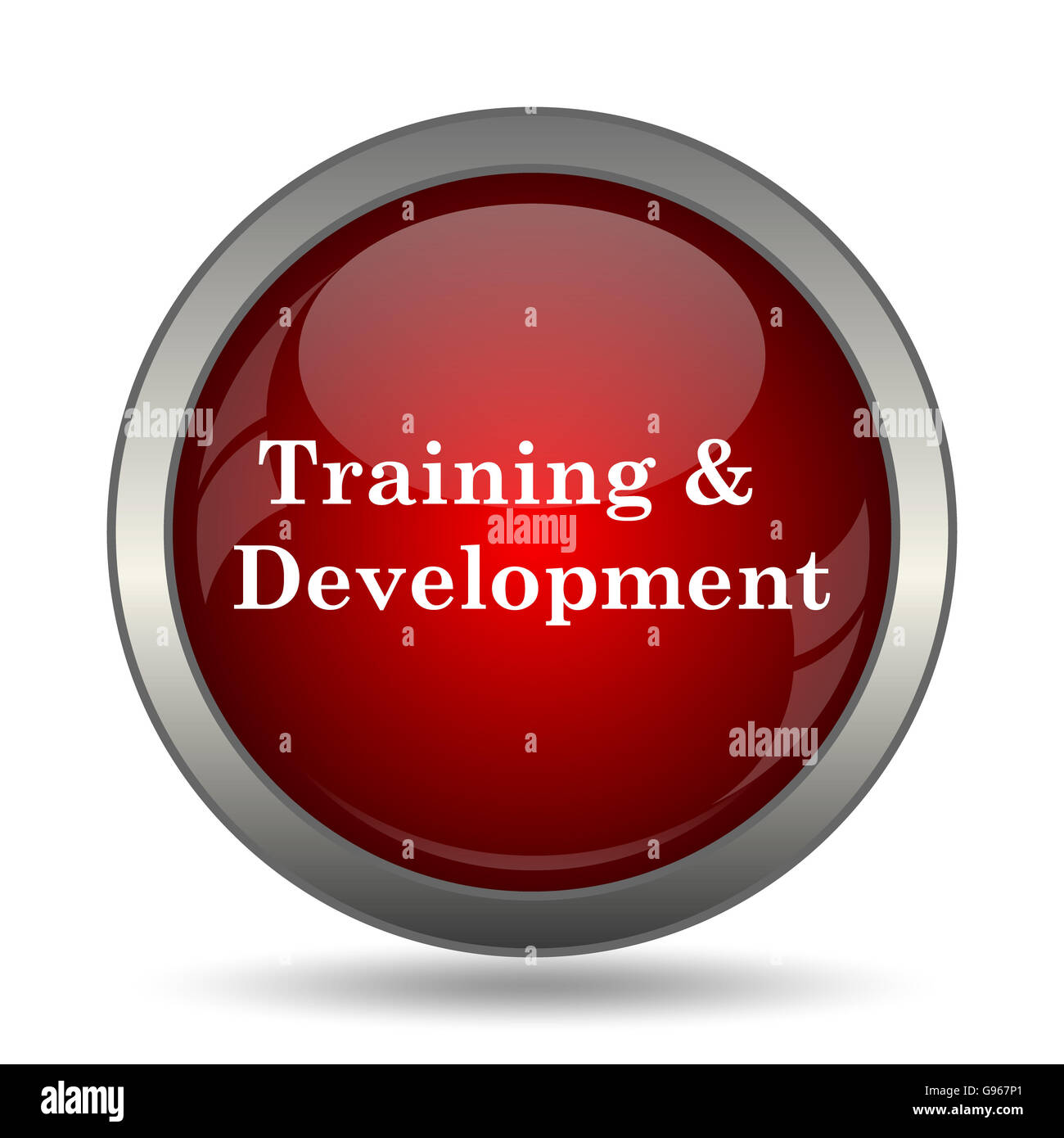 Training and development icon. Internet button on white background ...