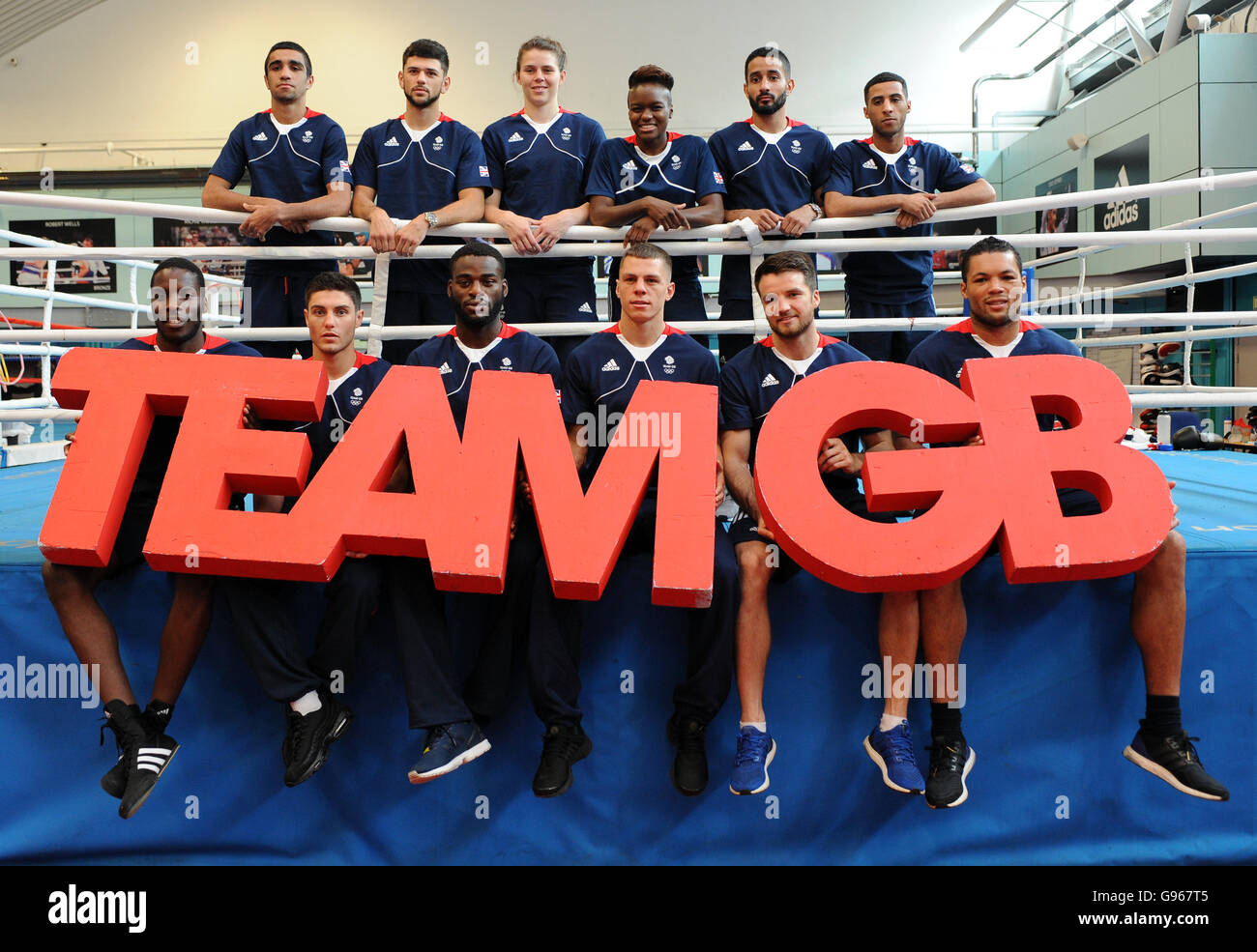 The Team GB Olympic boxing team during the Olympics team announcement ...