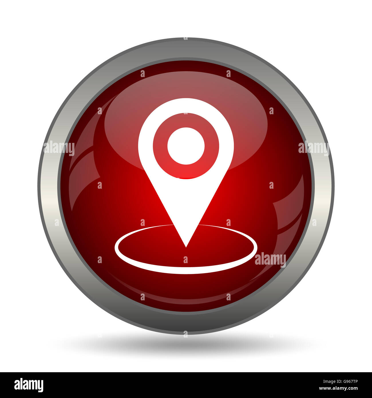 Pin location icon. Internet button on white background Stock Photo - Alamy
