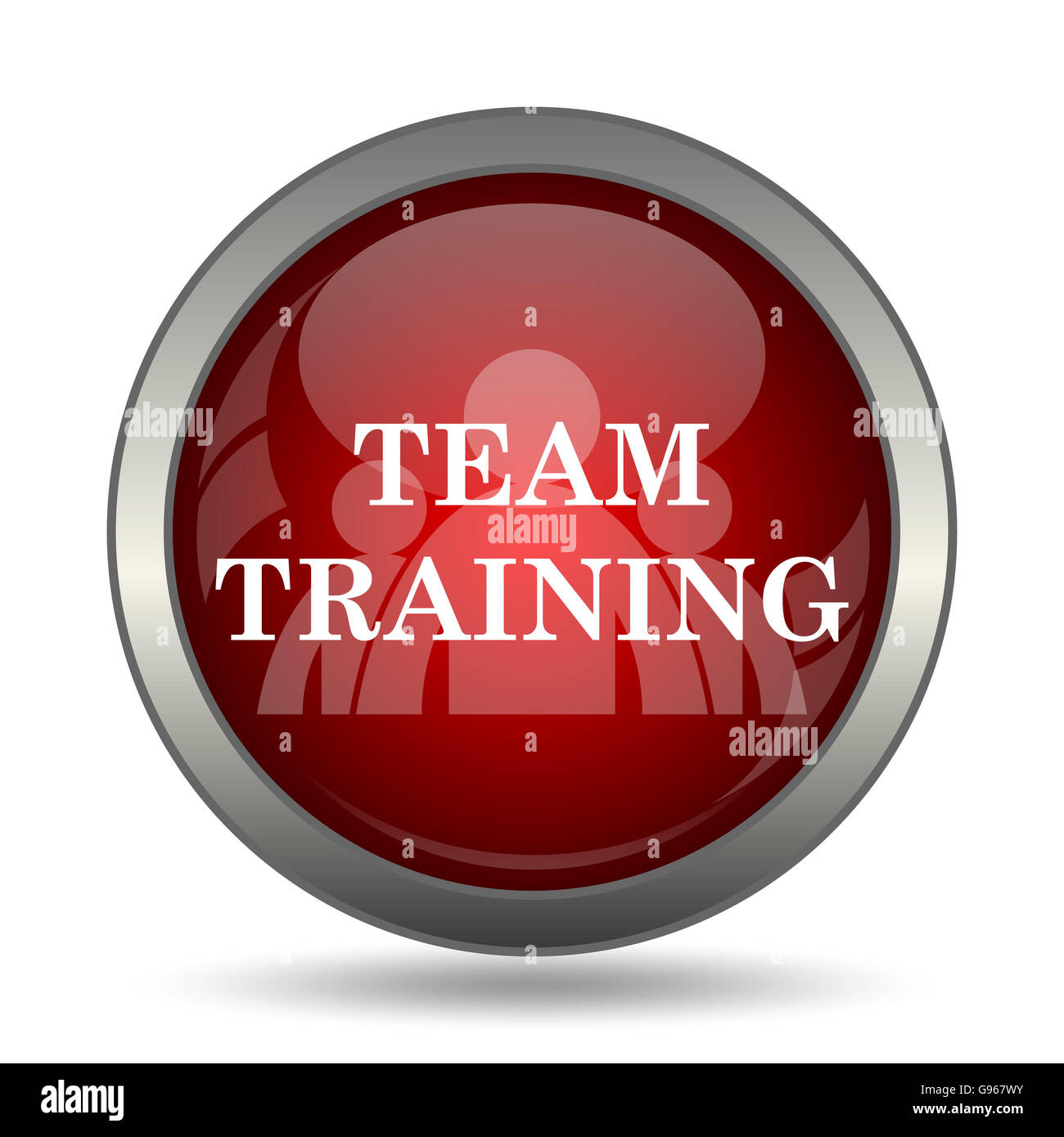Team training icon. Internet button on white background Stock Photo - Alamy