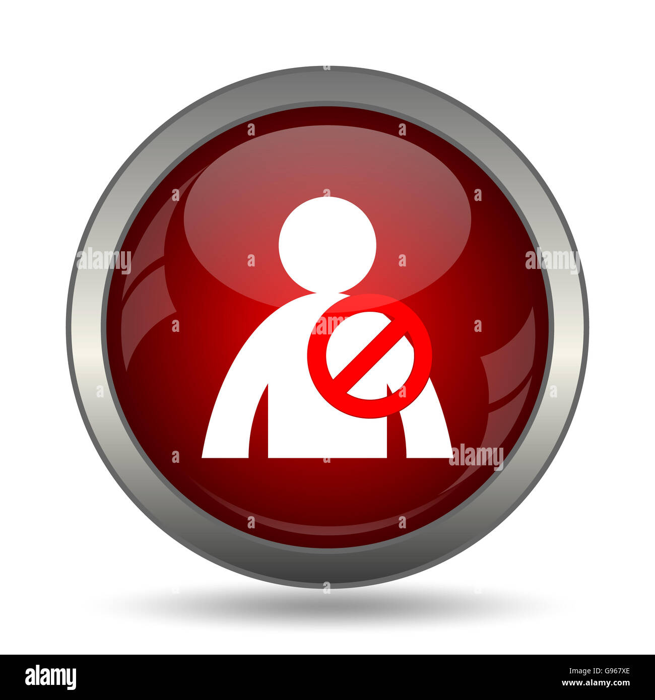 User offline icon. Internet button on white background Stock Photo - Alamy