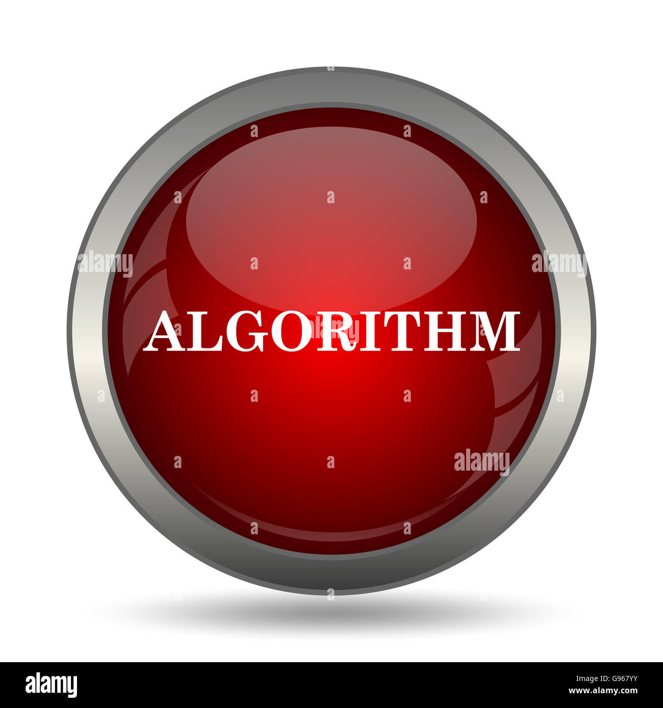 Algorithm icon. Internet button on white background Stock Photo - Alamy