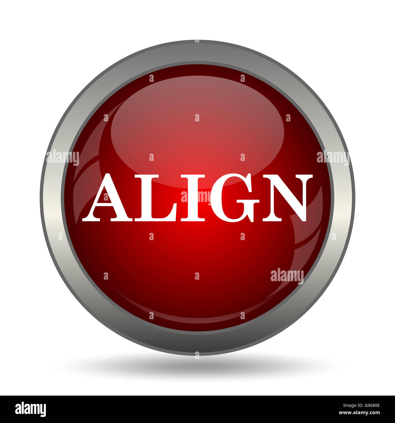 Align icon. Internet button on white background Stock Photo - Alamy