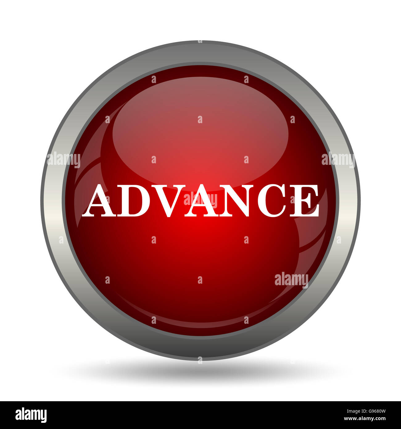 Advance icon. Internet button on white background Stock Photo - Alamy