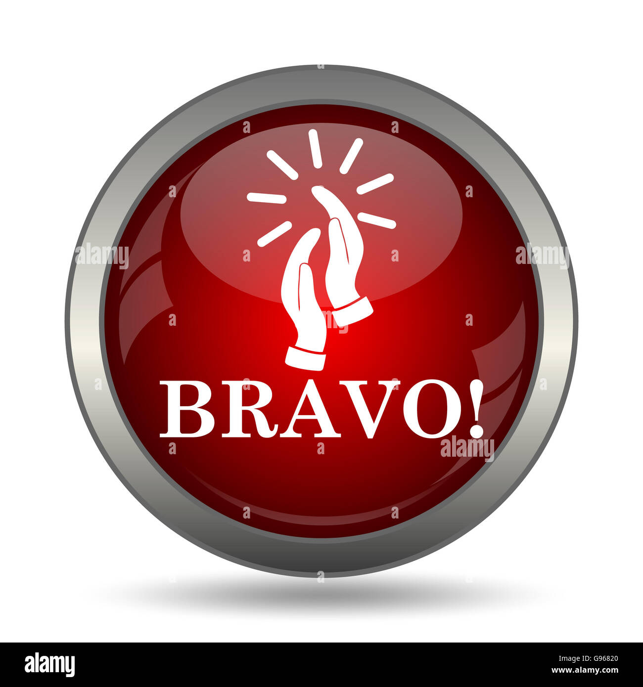Bravo icon. Internet button on white background Stock Photo - Alamy