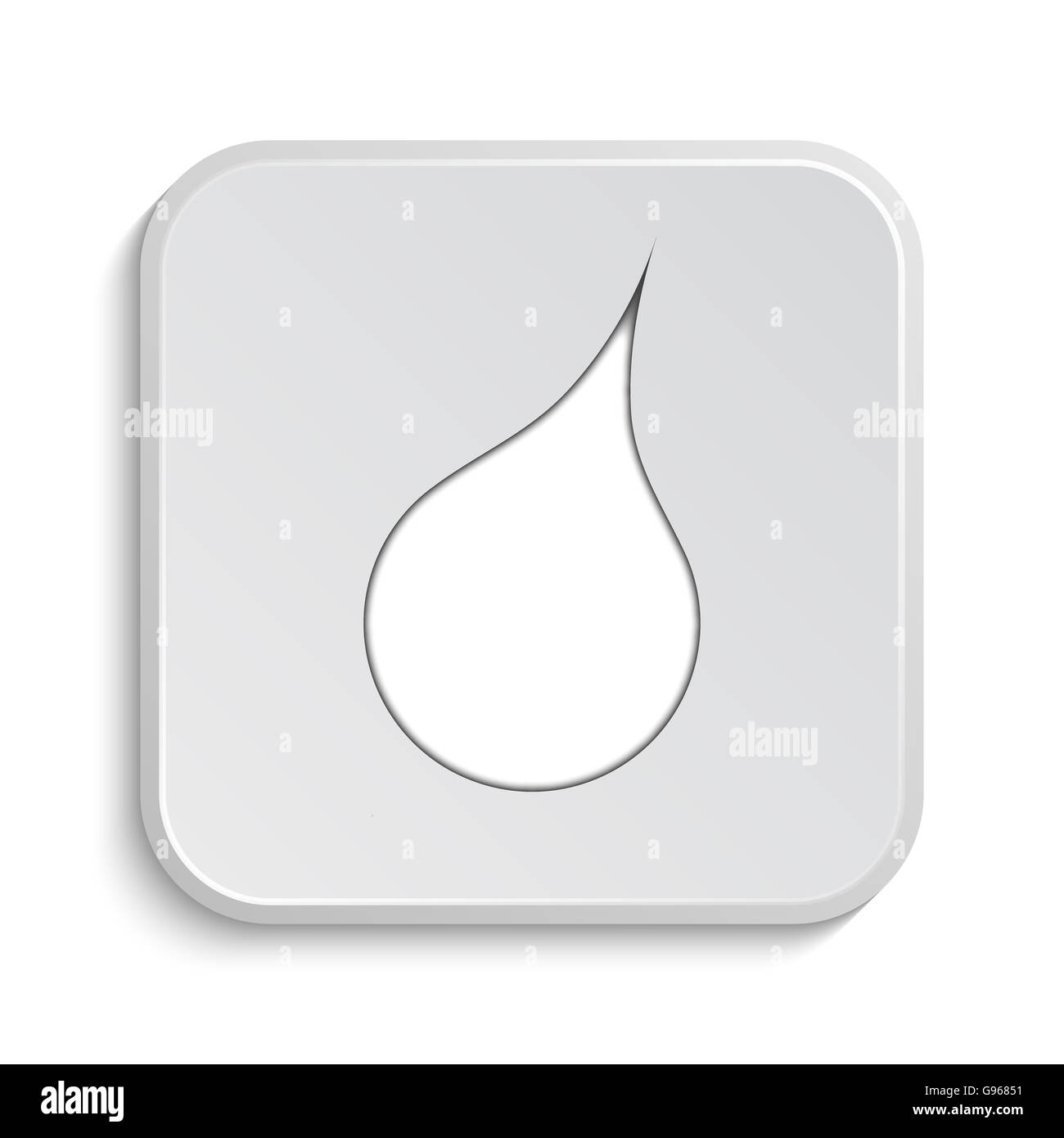 Rain icon. Internet button on white background Stock Photo - Alamy