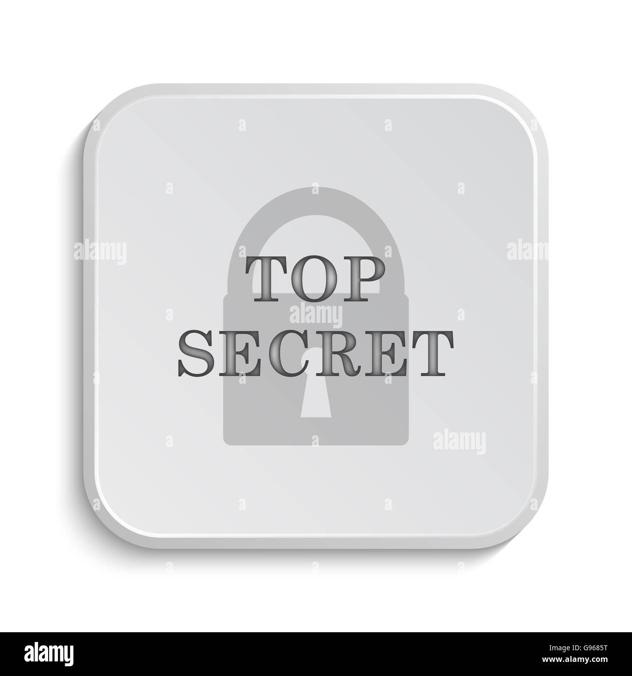 Top secret icon. Internet button on white background Stock Photo - Alamy