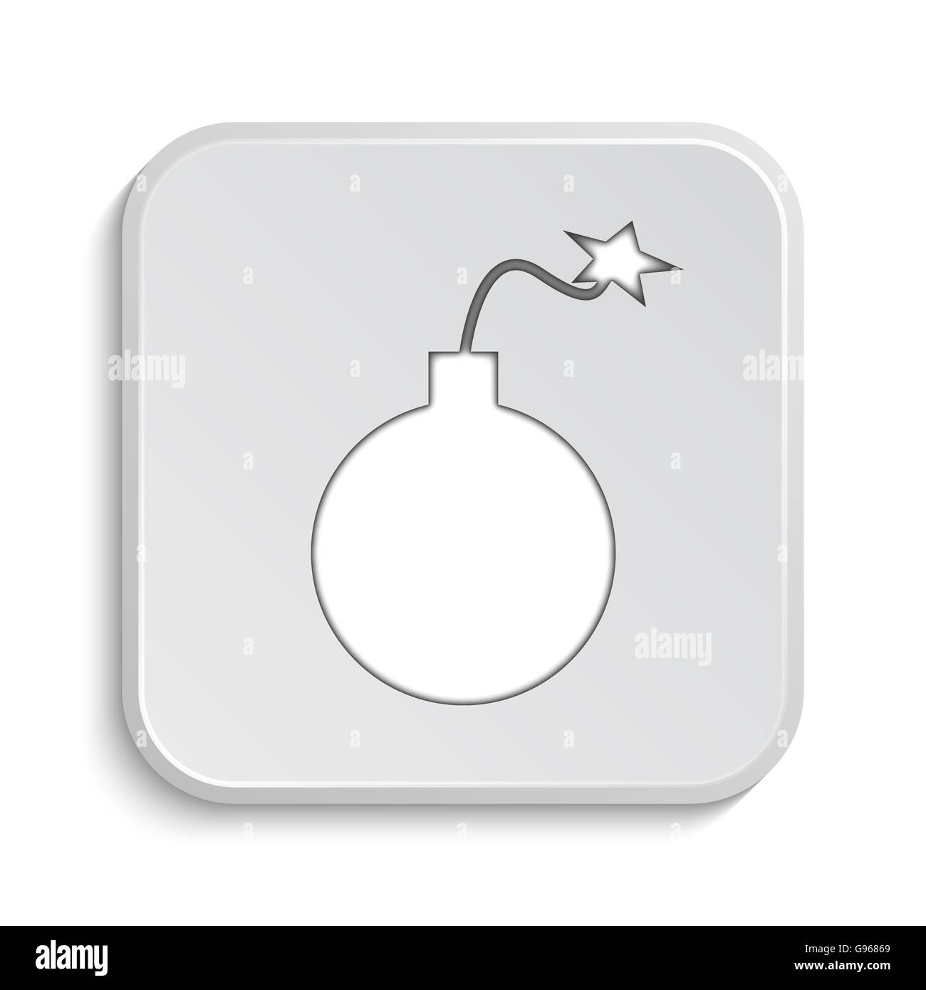 Bomb icon. Internet button on white background Stock Photo - Alamy