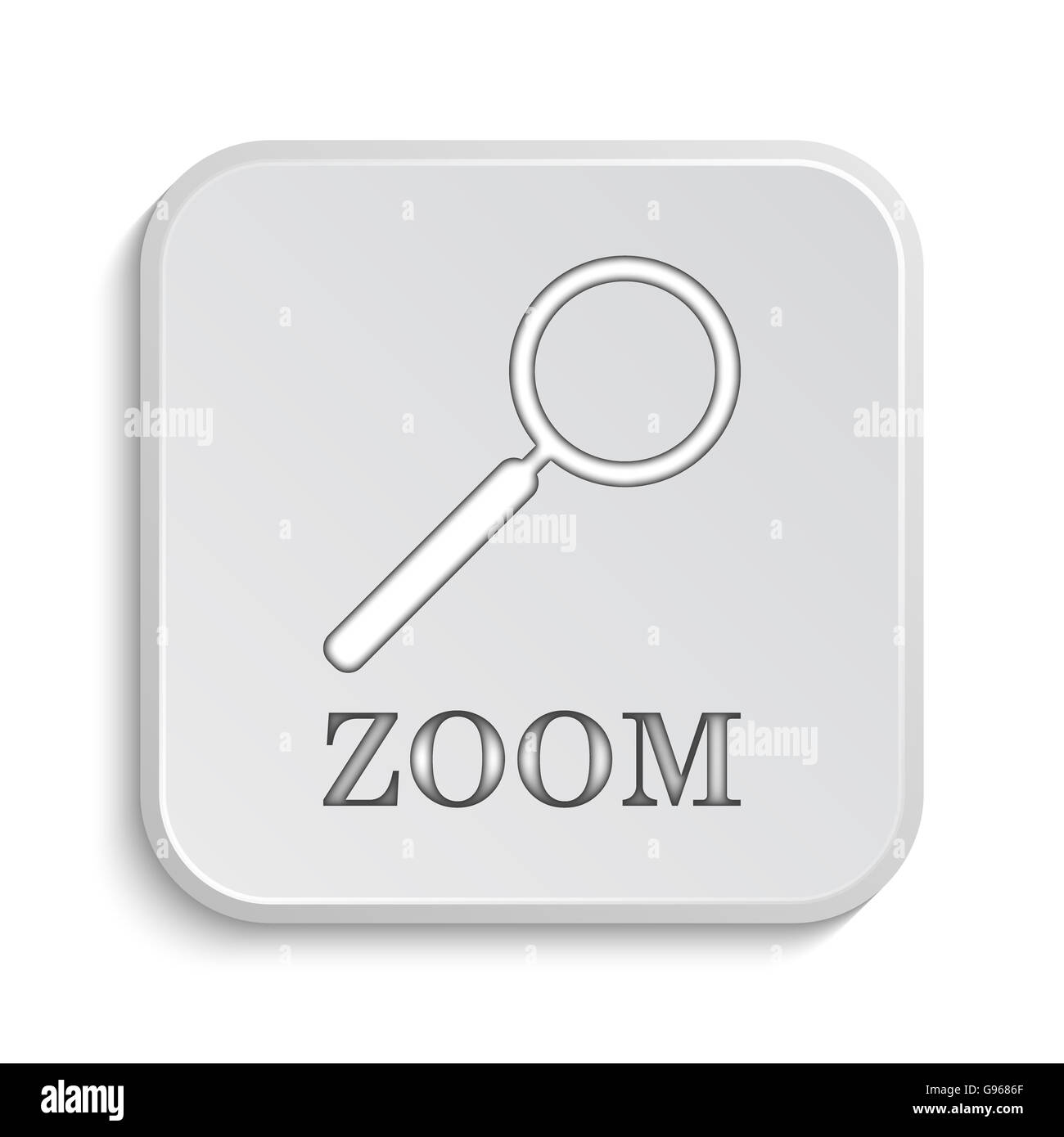 Zoom with loupe icon. Internet button on white background Stock Photo ...