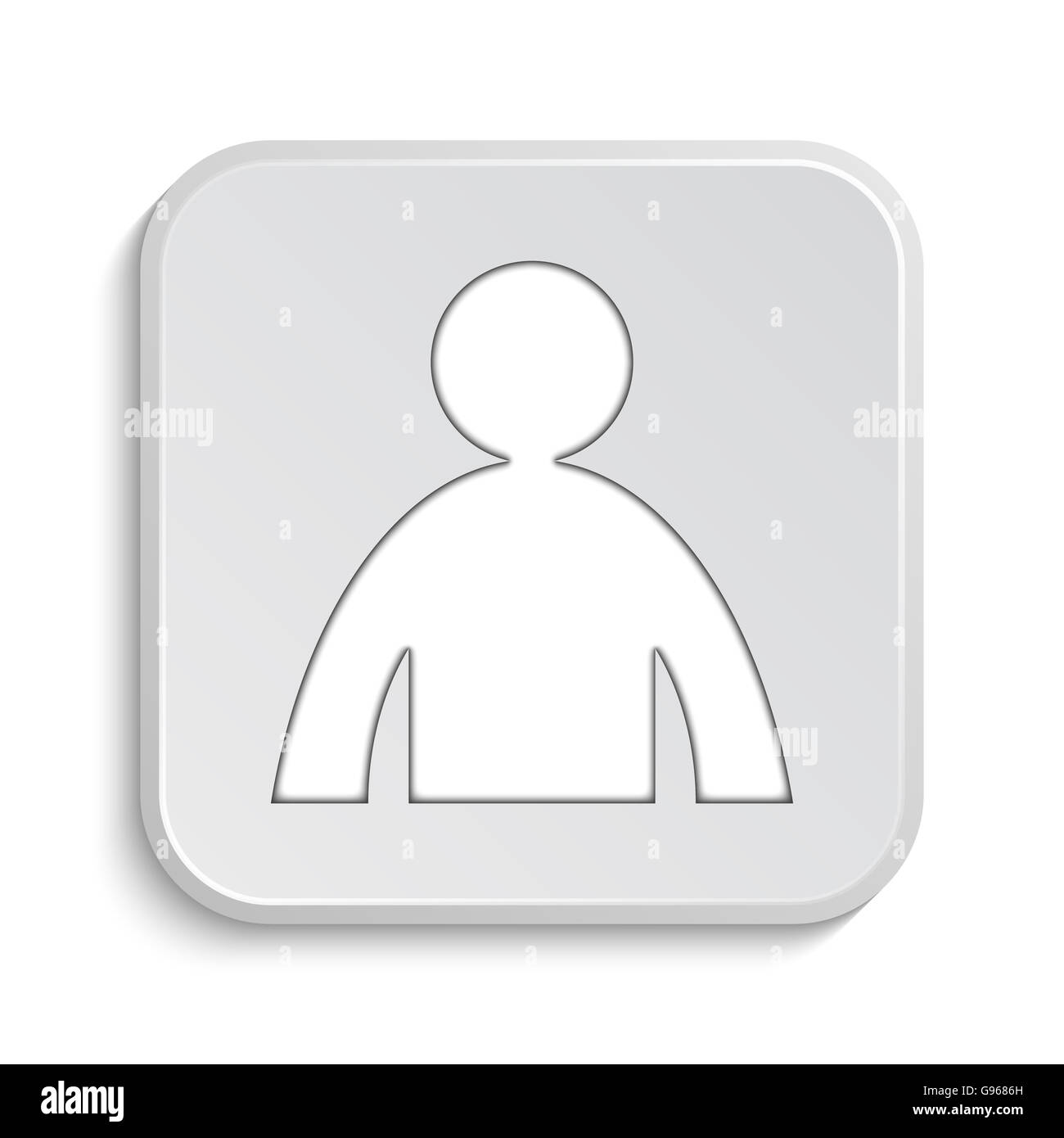 User profile icon. Internet button on white background Stock Photo - Alamy