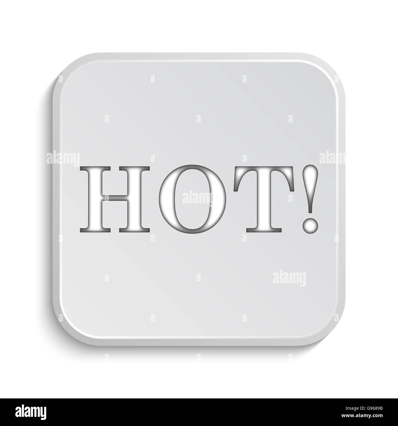 Hot icon. Internet button on white background Stock Photo - Alamy