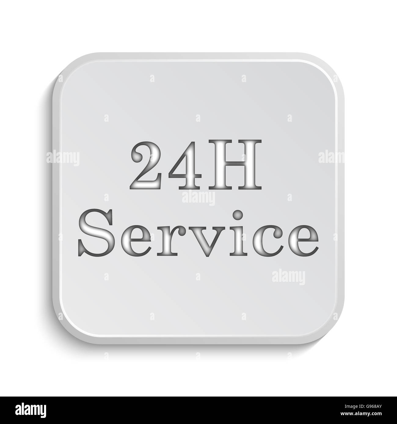 24H Service icon. Internet button on white background Stock Photo - Alamy