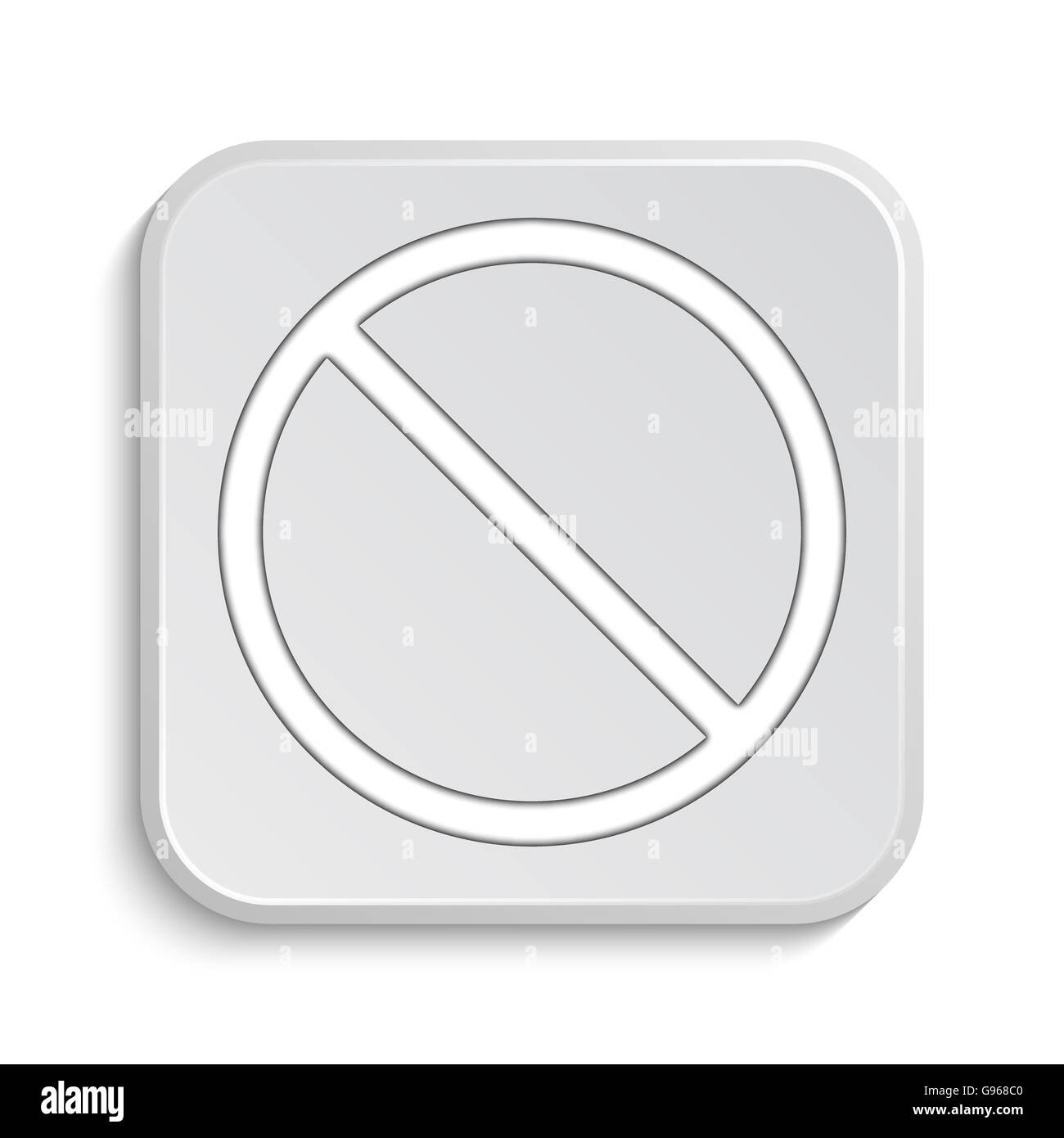 Forbidden icon. Internet button on white background Stock Photo - Alamy