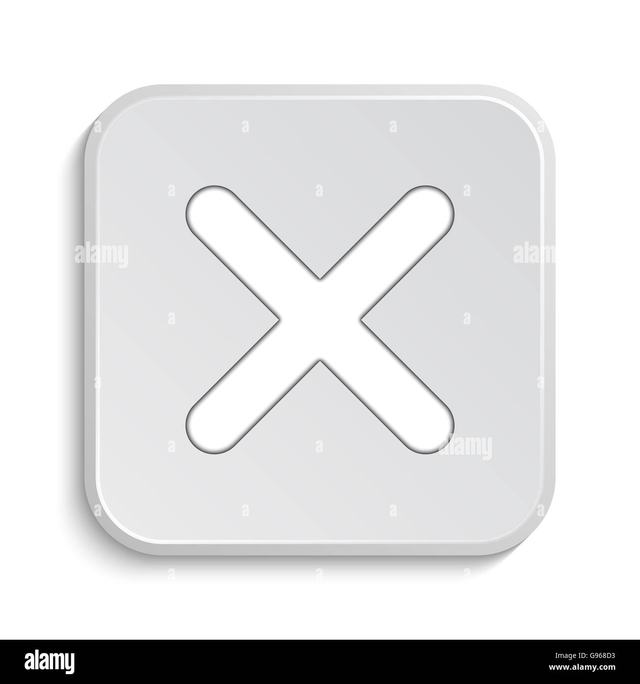 X close icon. Internet button on white background Stock Photo - Alamy