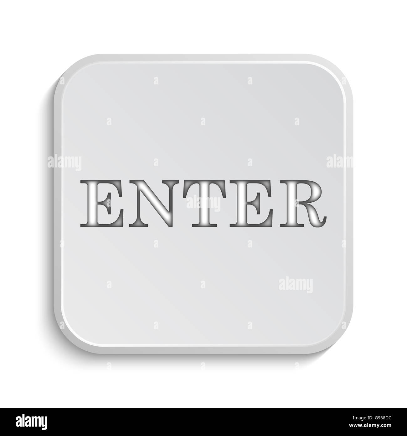 Enter icon. Internet button on white background Stock Photo - Alamy