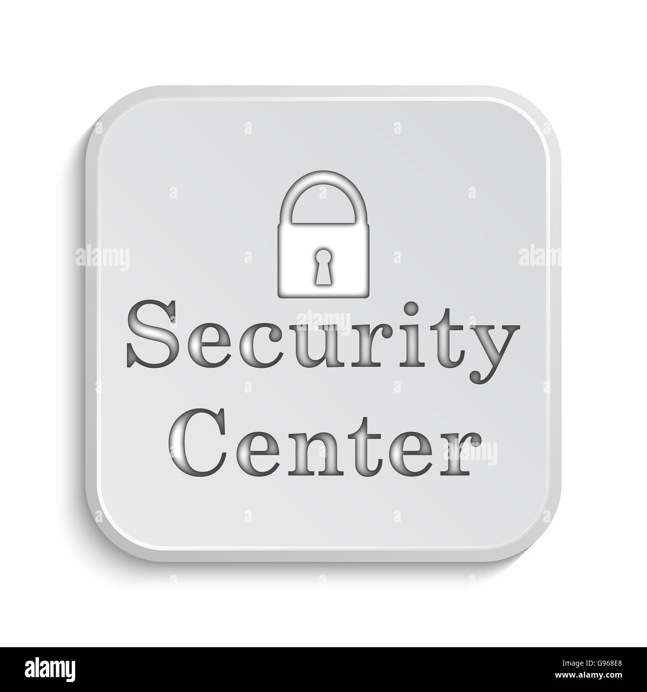 Security center icon. Internet button on white background Stock Photo ...