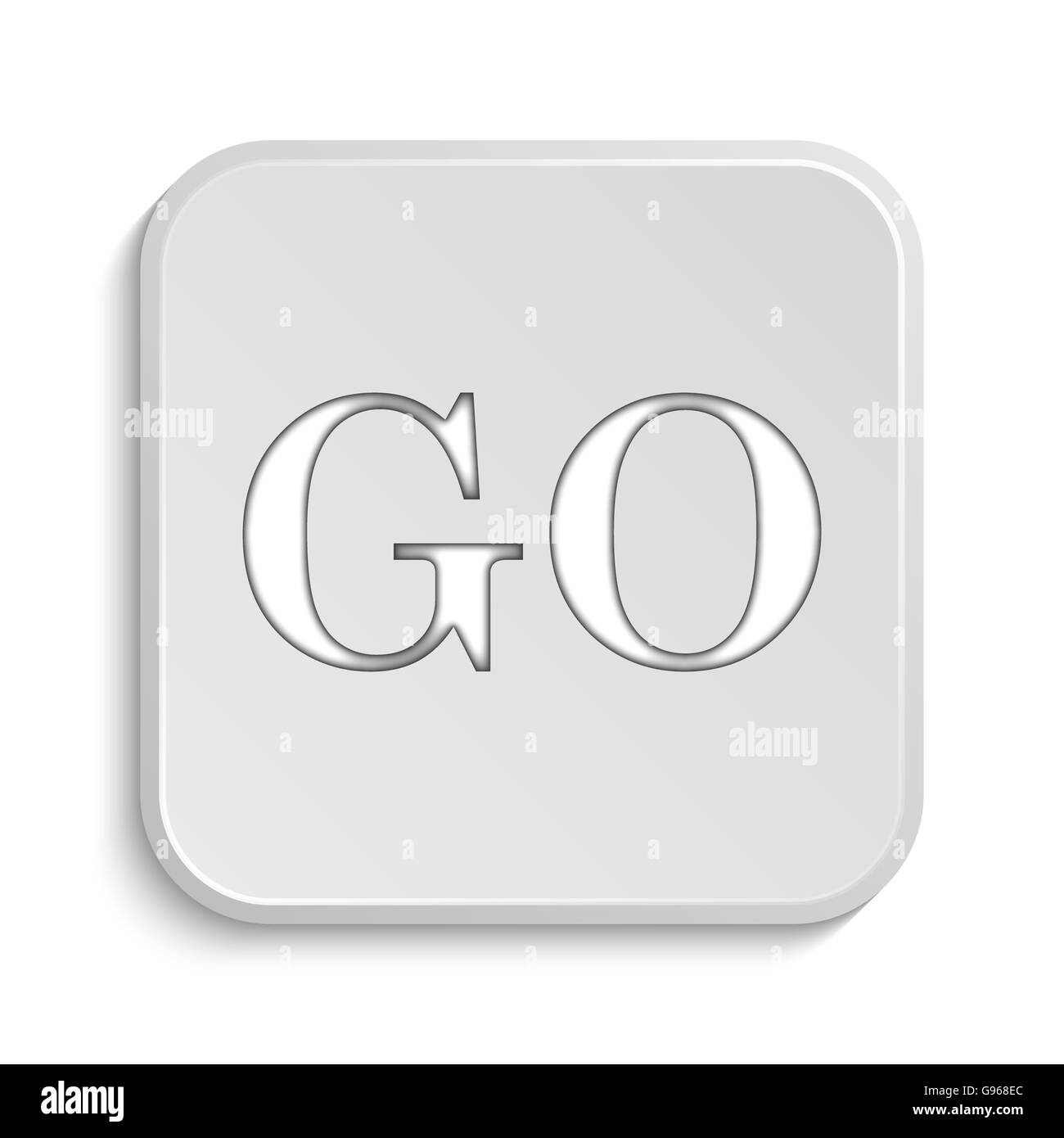 GO icon. Internet button on white background Stock Photo - Alamy