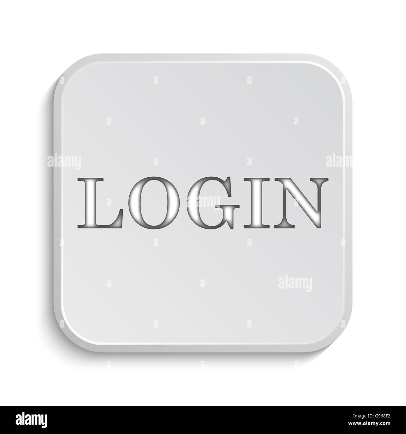 Login icon. Internet button on white background Stock Photo - Alamy