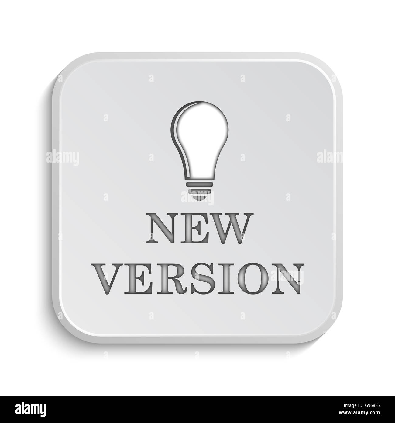 New version icon. Internet button on white background Stock Photo - Alamy