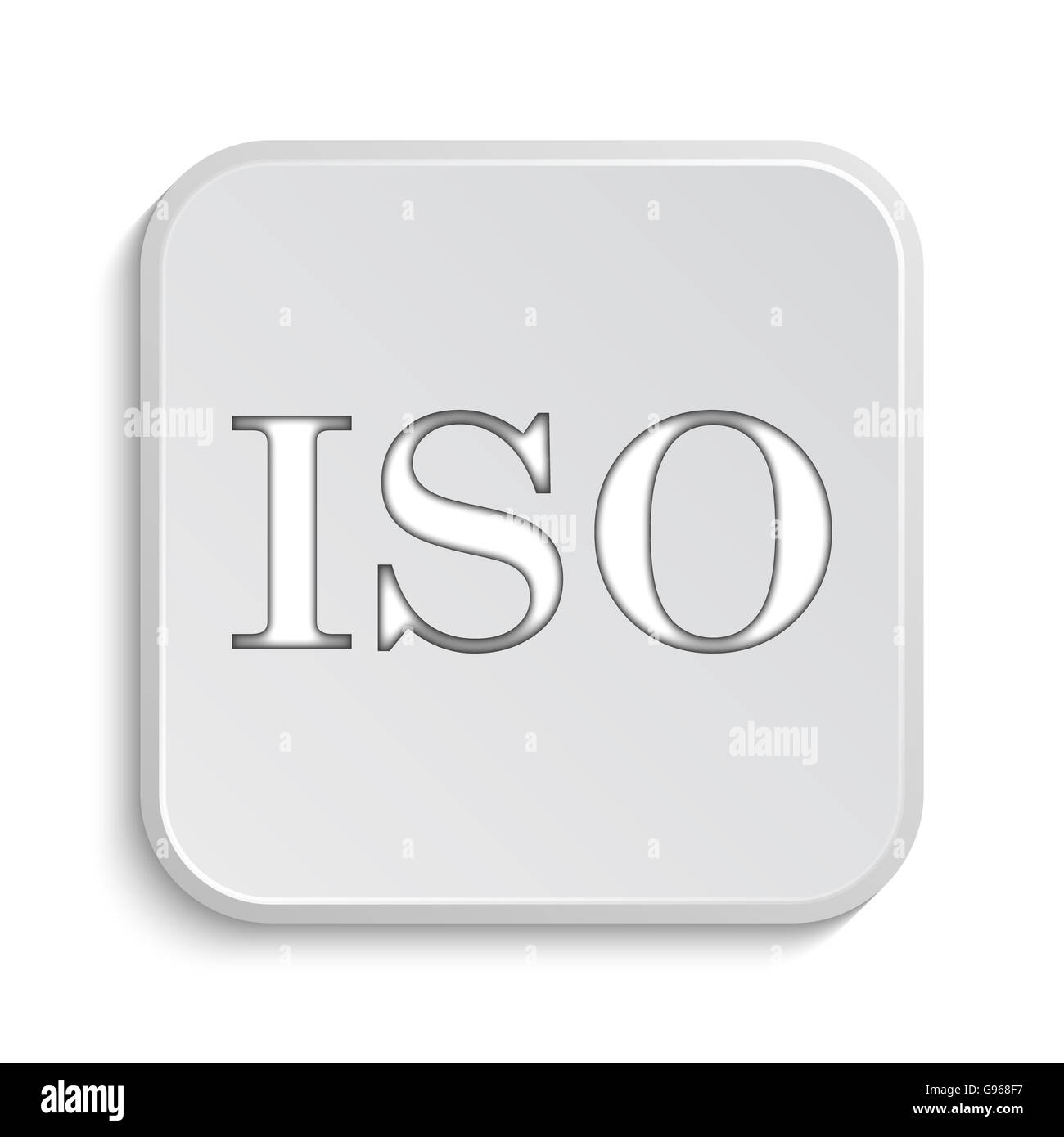 ISO icon. Internet button on white background Stock Photo - Alamy
