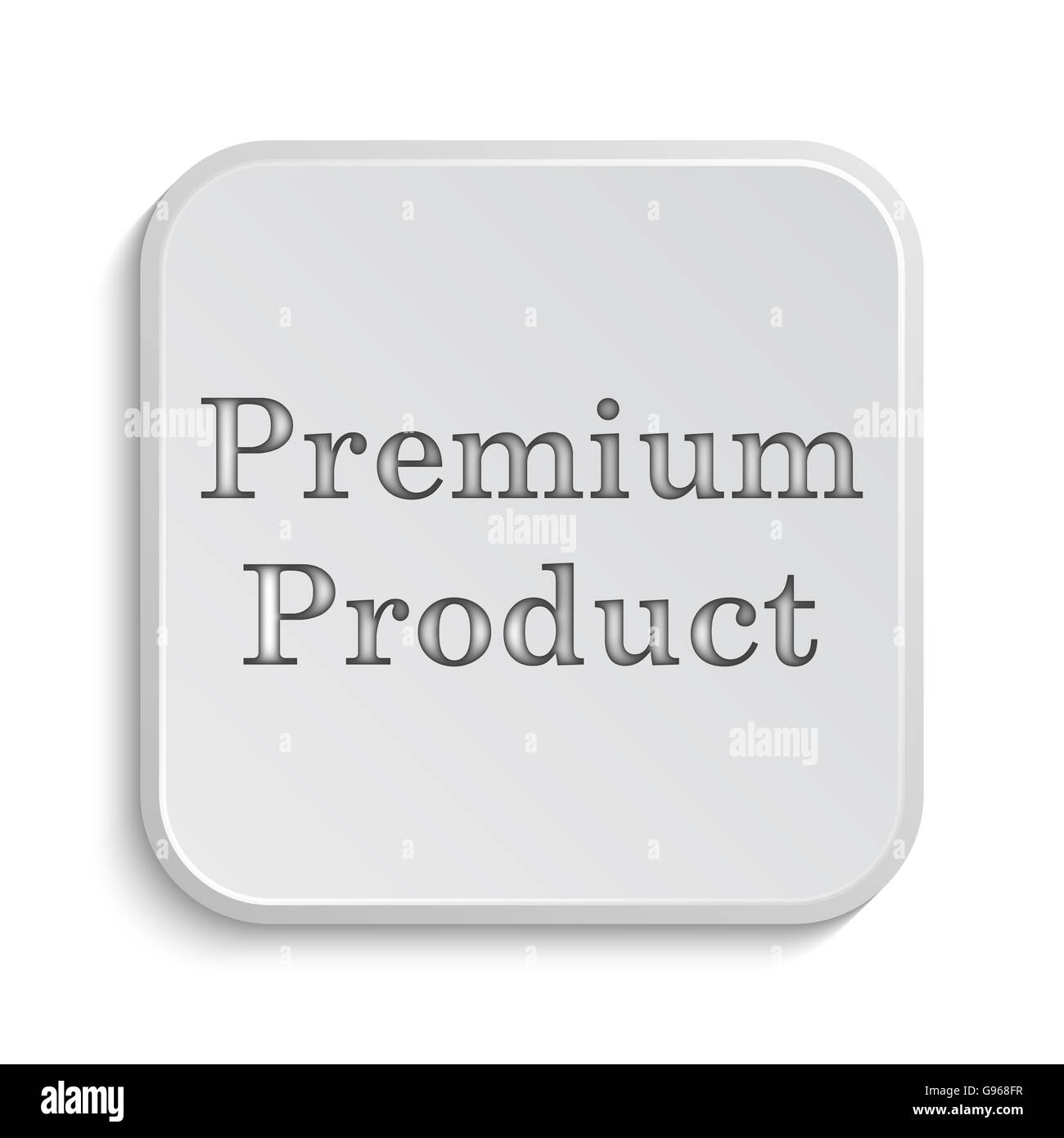 Premium product icon. Internet button on white background Stock Photo ...