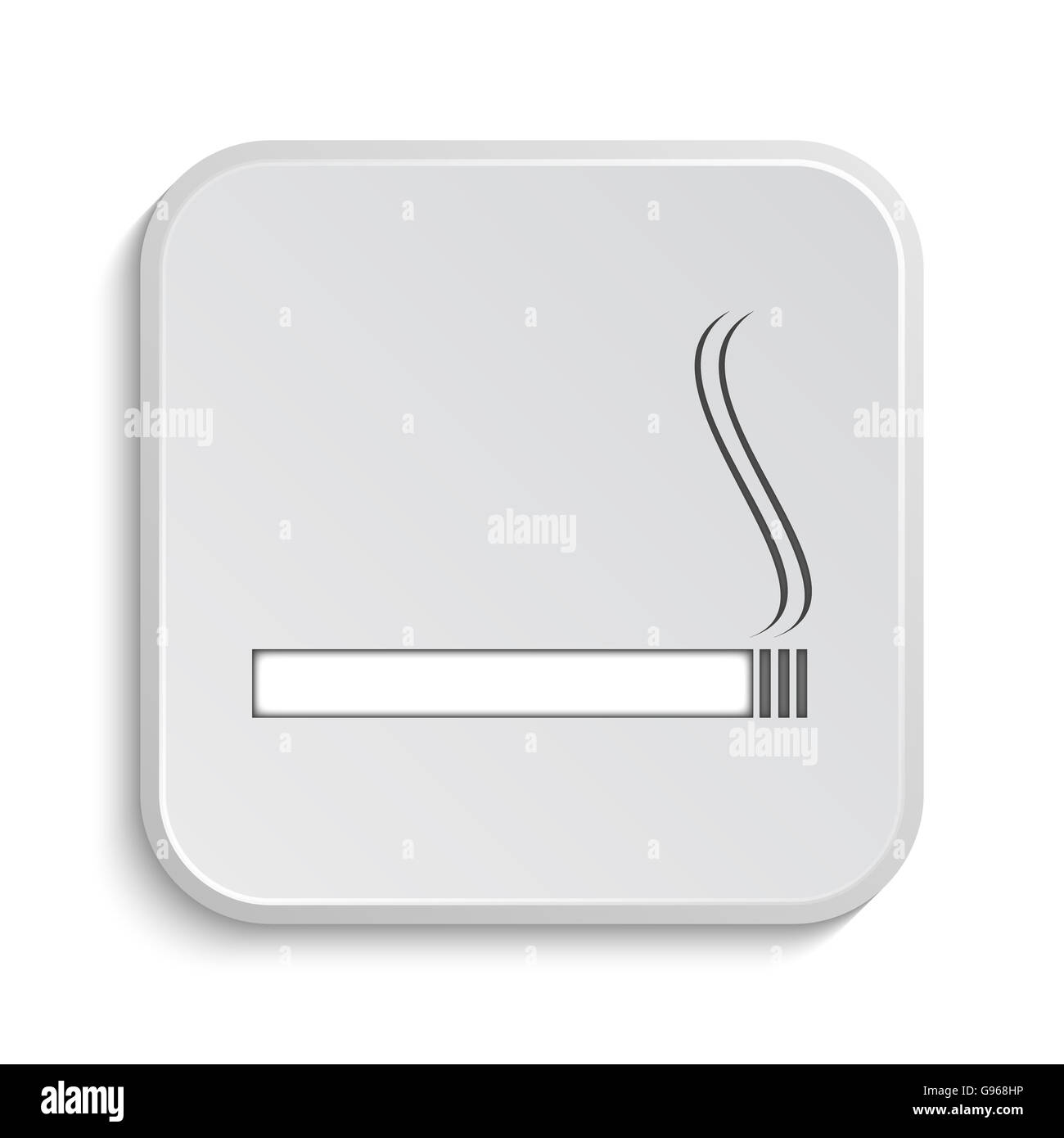 Cigarette icon. Internet button on white background Stock Photo - Alamy